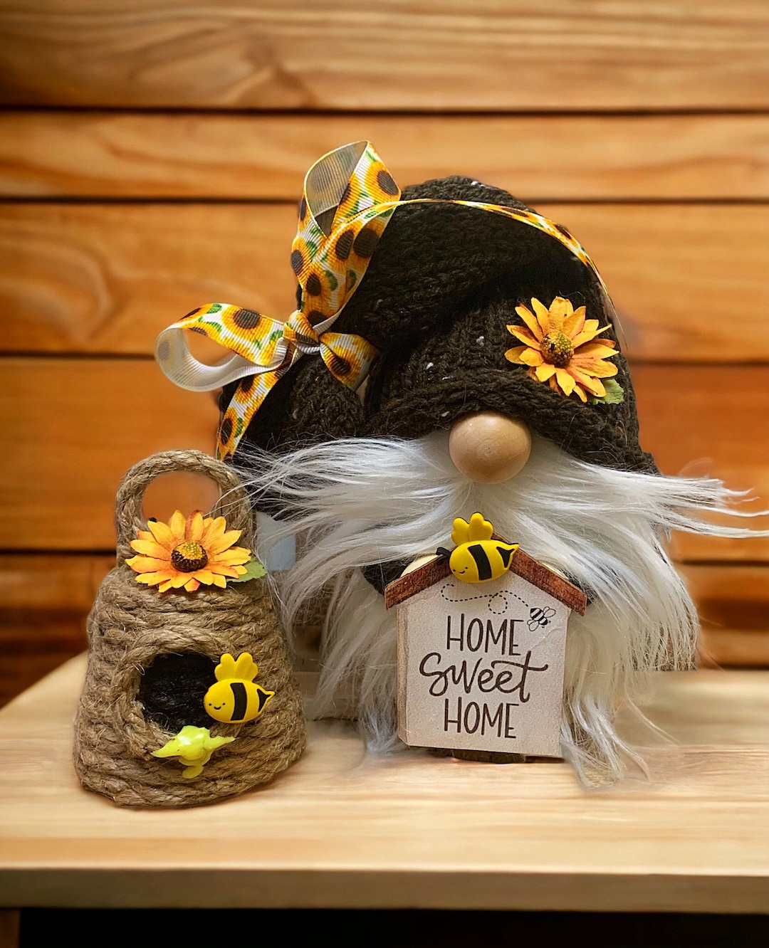 Sunflower Gnome, Bee Gnome, Home Sweet Home Gnome, Farmhouse Decor ...