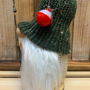Fisherman Gnome, Fishing Gnome, Outdoor Gnome, Fishing Pole Gnome ...