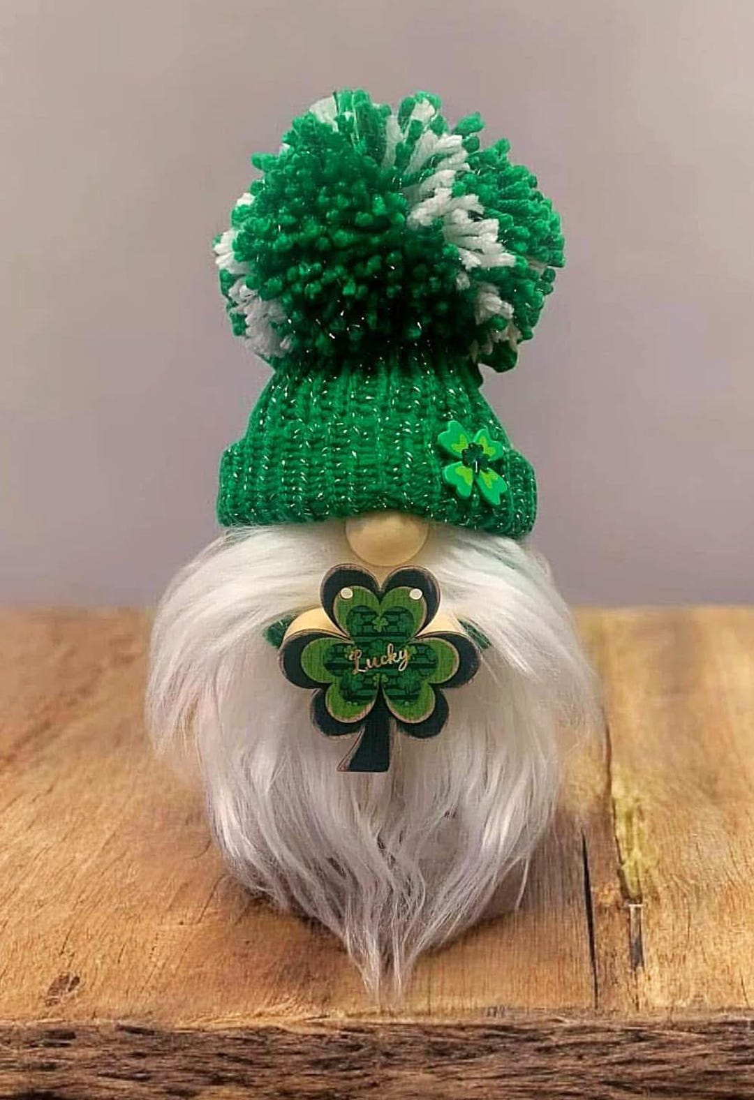 St Patrick’s Day Gnome, 4 Leaf Clover Gnome, Lucky Gnome, Irish Gnome ...
