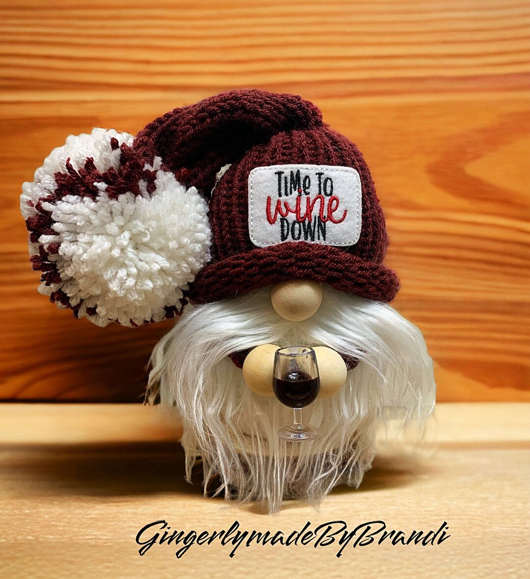 Wine Gnome, Bar Gnome, Party Gnome, Kitchen Gnome, Knitted Gnome, Wine ...