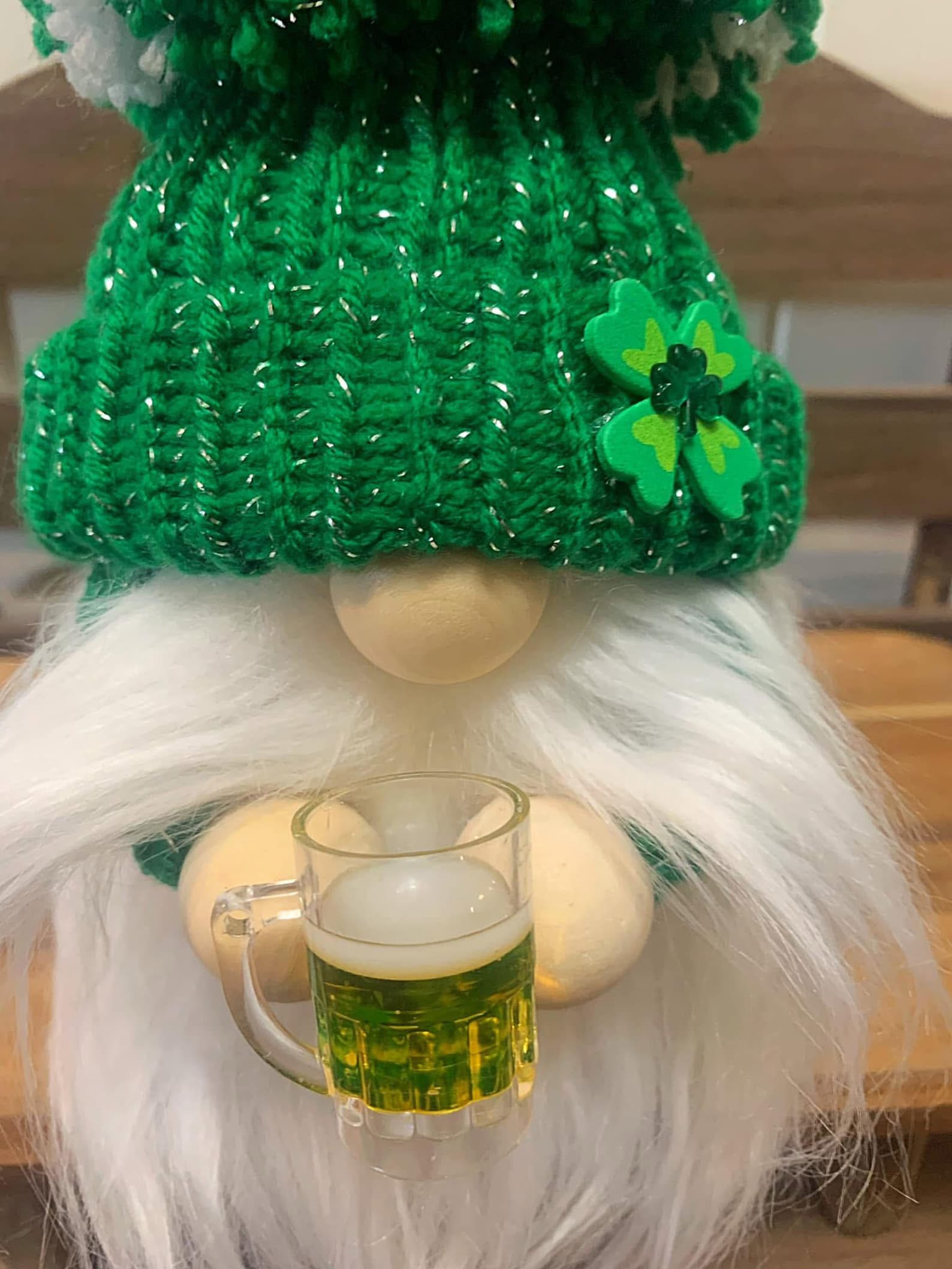 St Patrick’s Day Gnome, 4 Leaf Clover Gnome, Lucky Gnome, Irish Gnome ...