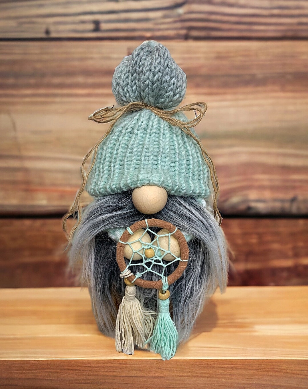 Gnome, Knitted Gnome, Dream Catcher Gnome, Sleep Gnome, Bedroom Decor ...