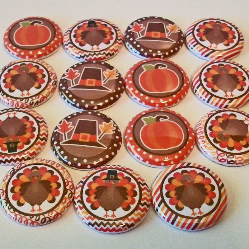Thanksgiving Buttons - Etsy