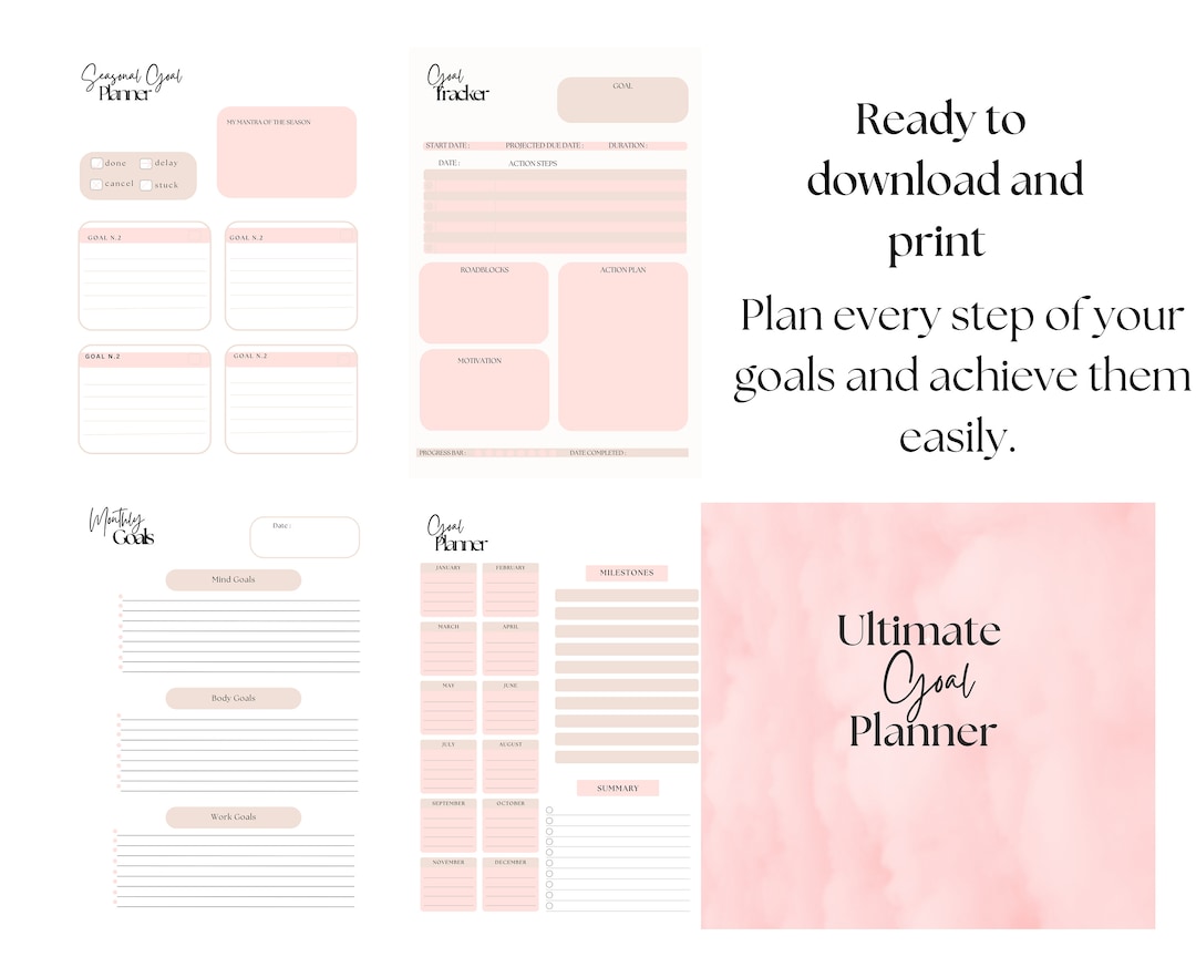 Ultimate Goal Planner Achievement Planner Success Planner - Etsy
