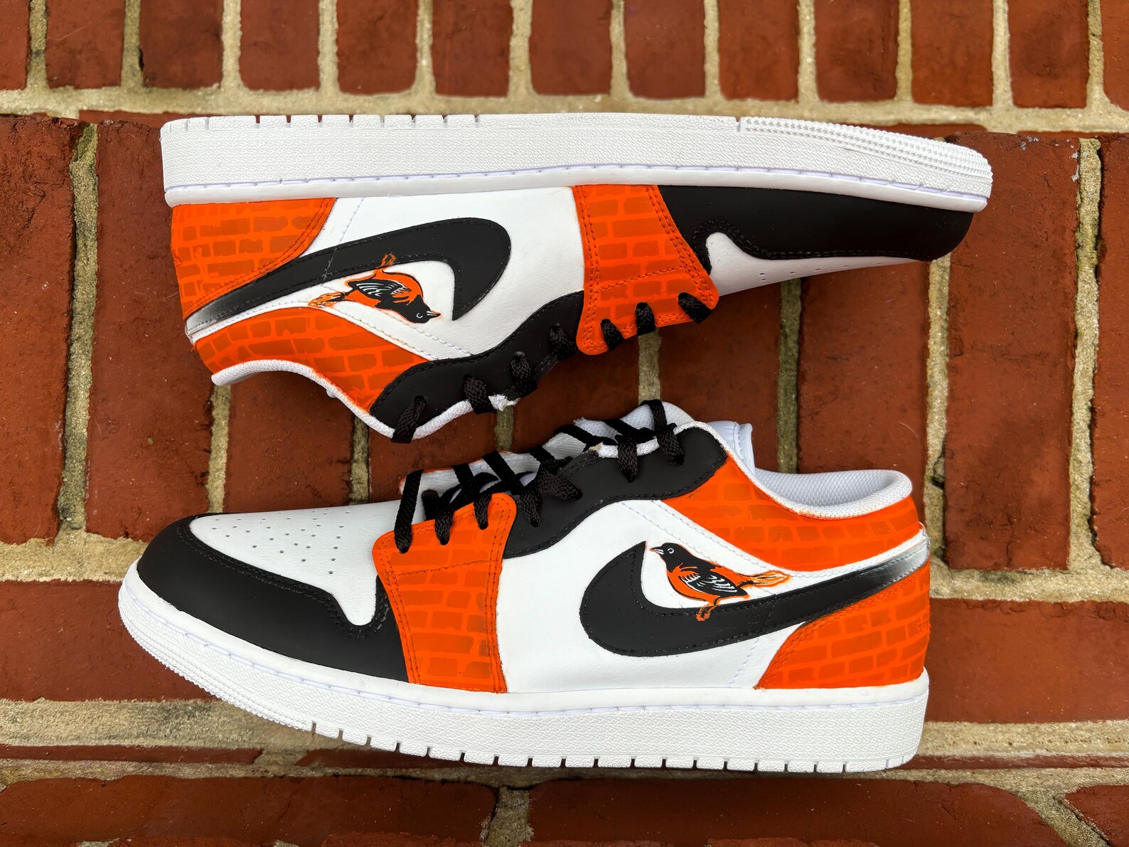 Baltimore Orioles Air Jordan Lows White Sole & Sock Liner - Etsy