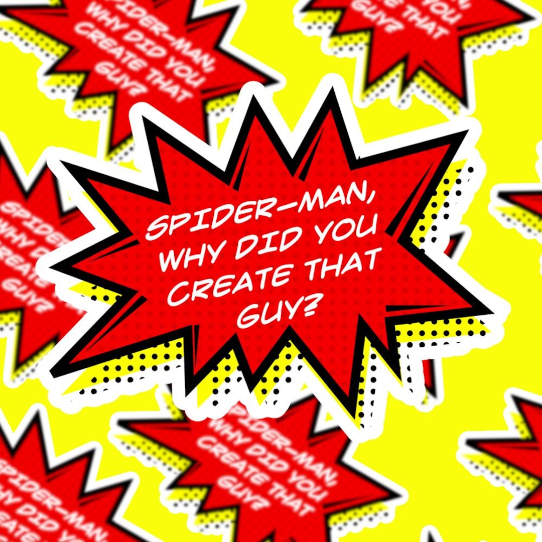 Spider-man Glossy Die Cut Sticker - Red/yellow - Etsy