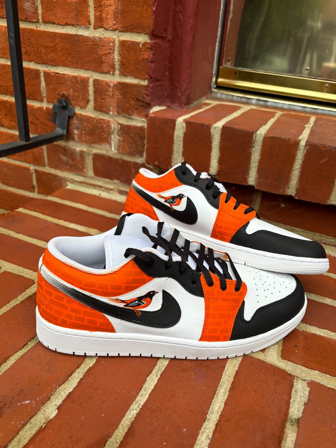 Baltimore Orioles Air Jordan Lows White Sole & Sock Liner - Etsy