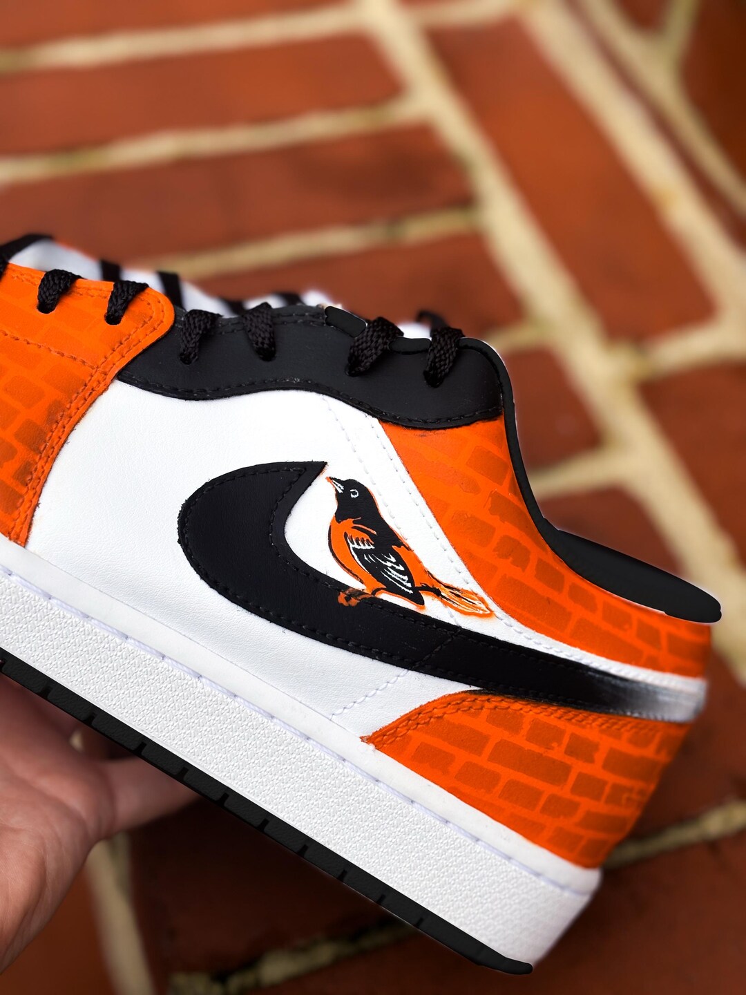 Baltimore Orioles Air Jordan Lows - Black Sole & Sock Liner - Etsy