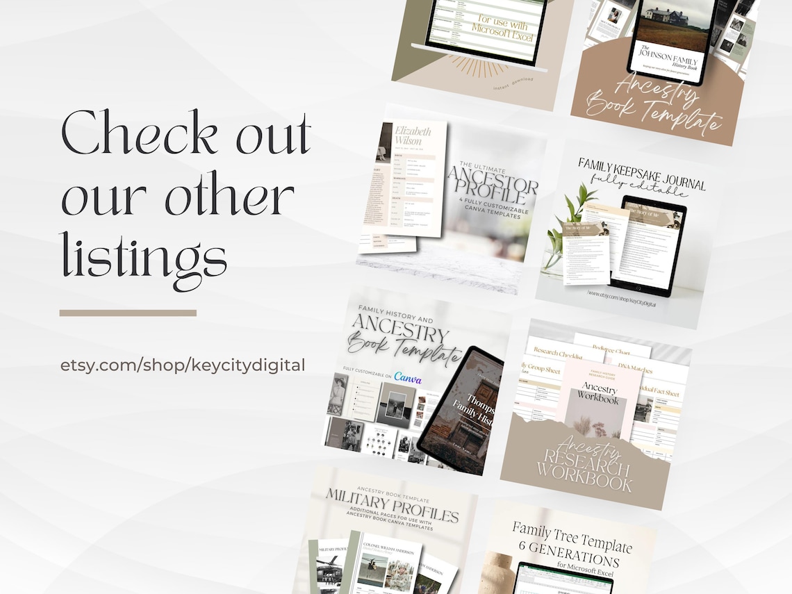 Add-on Pages for Ancestry Book | PEDIGREE PAGES | for Use With Any of ...
