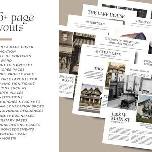 Family History Book Template - Homes & Heritage | Genealogy Printable ...