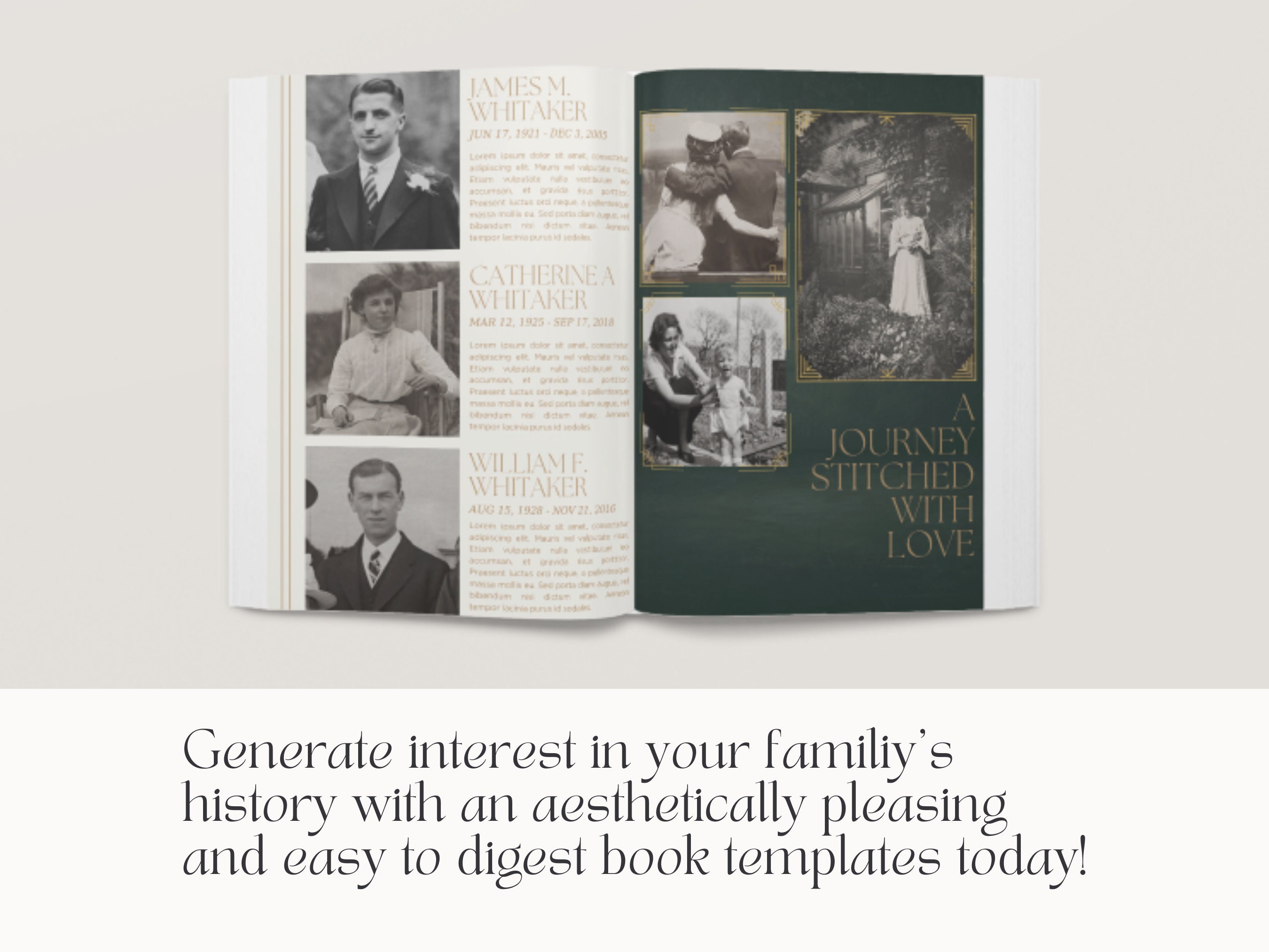 Ancestry Book Template - DELUXE | Family History Genealogy Printable ...