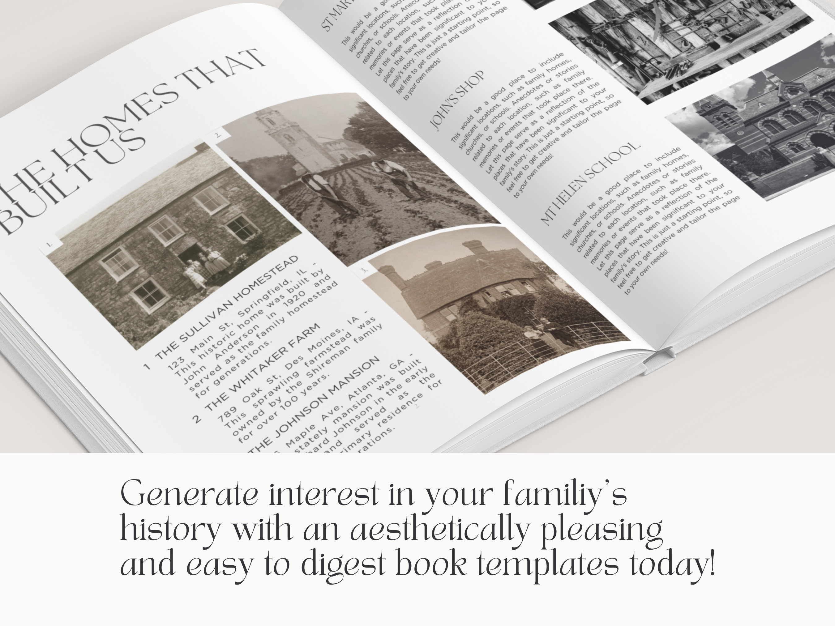 Ancestry Book Template DELUXE Family History Genealogy - Etsy