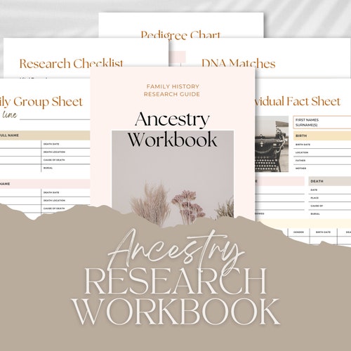 Ancestry Workbook Printable Family History Research - Etsy