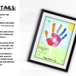 Father's Day Handprint Art Bundle, Printable Craft, Footprint Craft ...