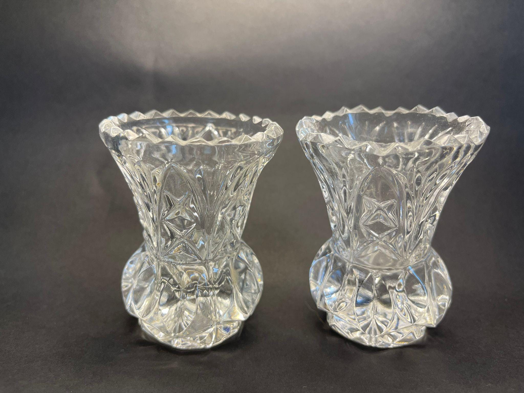 A Charming Pair of Crystal Bud Vases Circa 1900's - Etsy