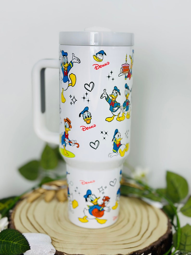 Donald Duck Disney Characters 40 Oz Stanley Style Tumbler - Etsy