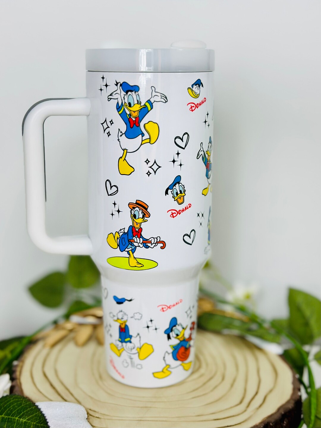 Donald Duck Disney Characters 40 Oz Stanley Style Tumbler - Etsy