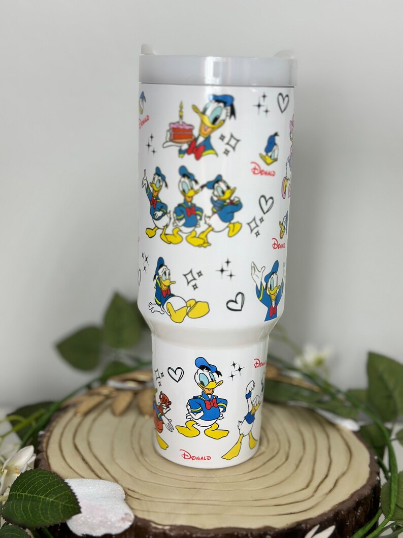 Donald Duck Disney Characters 40 Oz Stanley Style Tumbler - Etsy