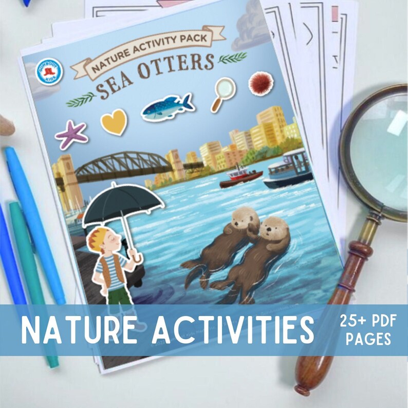 NEW Printable Sea Otters Nature Activity Pack ages 4 Homeschool ...