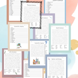 4th Grade Science Bundle Word Search, Scrambled Terms, Fun Review or ...