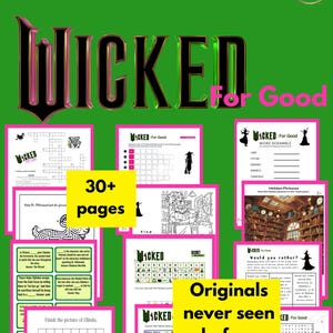 Wicked: for Good Movie Part 2 Activity Bundle! Original, Only Seen Here ...