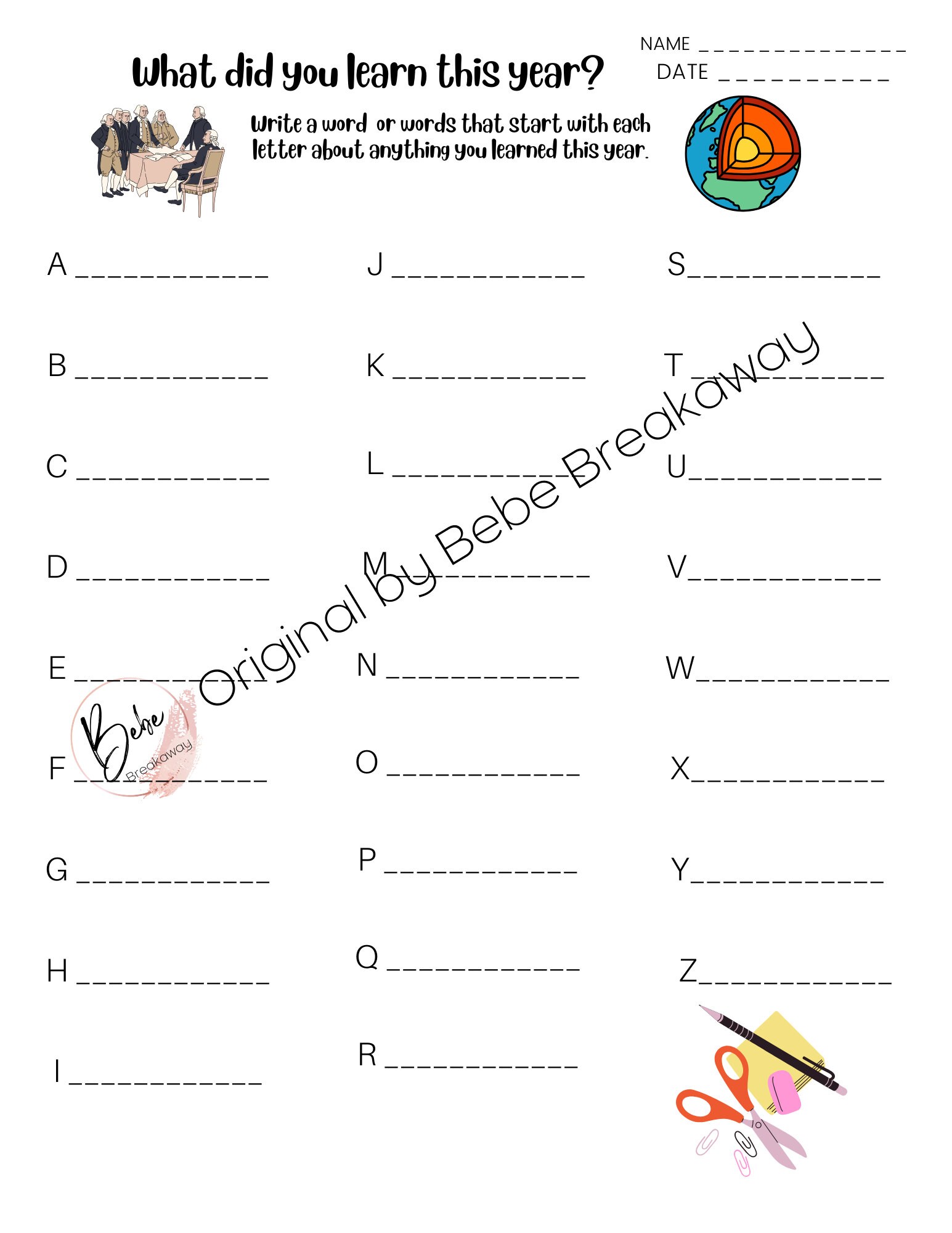 End of Year Activities: Summer Review Worksheets (digital Download) - Etsy