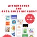 Affirmation and Anti-bullying Cards, Boost Self Esteem, Promote ...