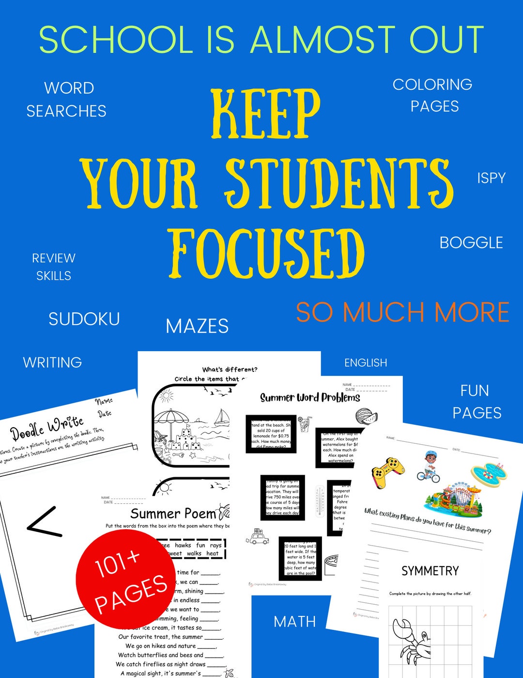 End of the School Year Activities, Skills, Sols, Practice, Review ...