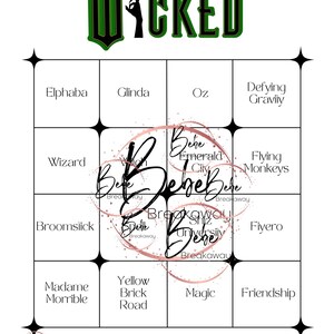Wicked BINGO, Trivia, the Movie Activity Bundle, Watch Party, Girls ...