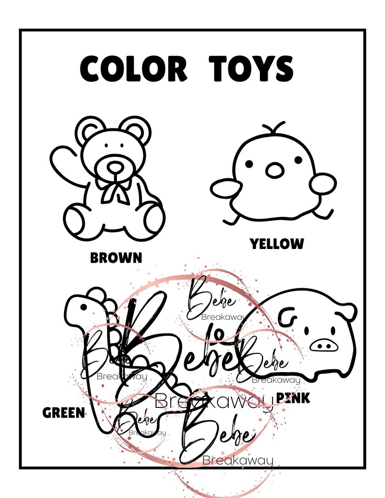 I Know My Colors Coloring Book, Coloring Fruits, Vegetables, Toys ...