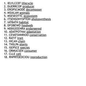 4th Grade Science Bundle Word Search, Scrambled Terms, Fun Review or ...