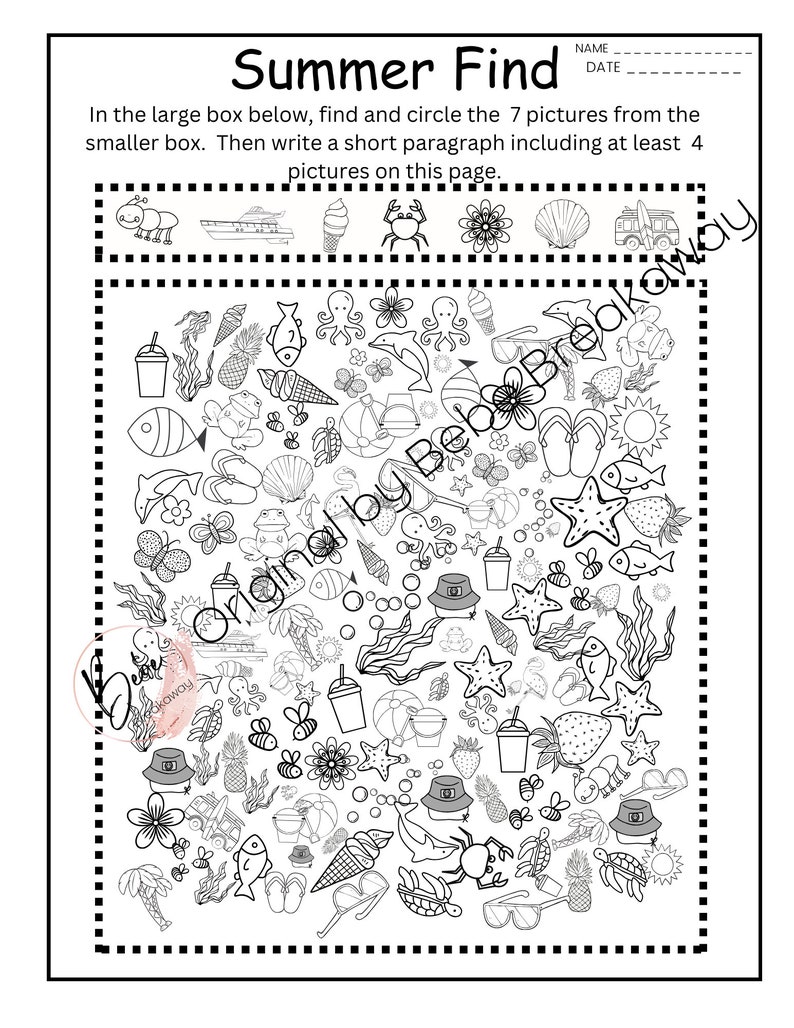 End of Year Activities: Summer Review Worksheets (digital Download) - Etsy