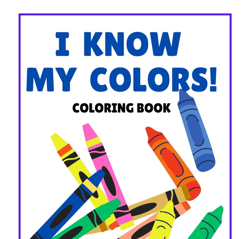 I Know My Colors Coloring Book, Coloring Fruits, Vegetables, Toys ...