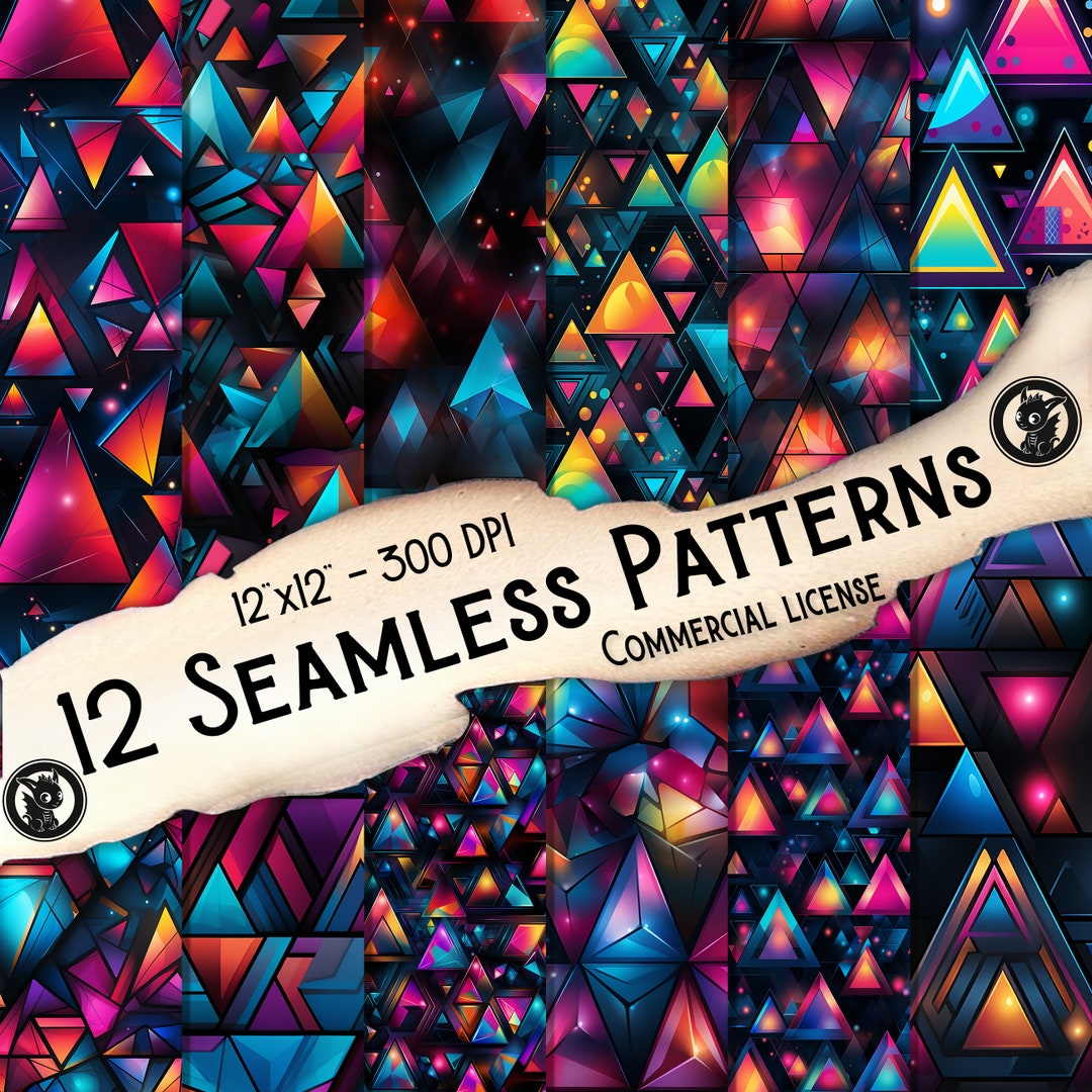 Retro Neon Glow Triangles: Immersive Yourself in 80's Roller Rink Vibes ...