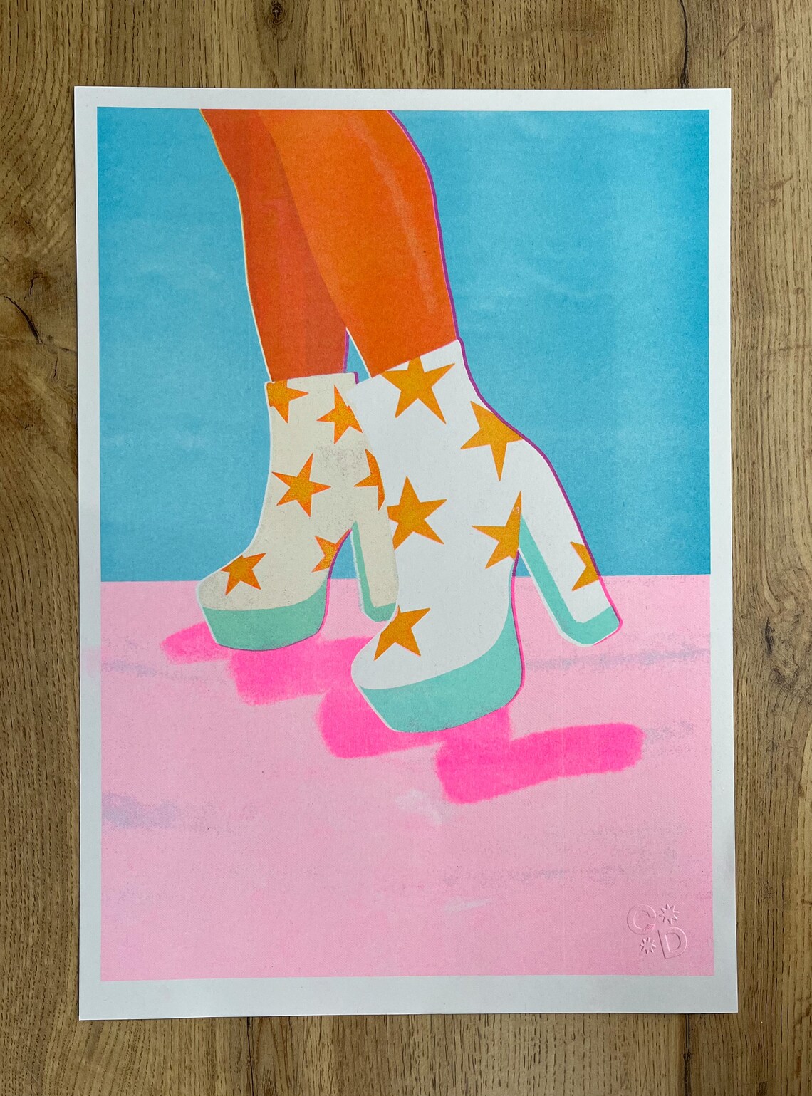 Big Boots A3 Risograph Print - Etsy