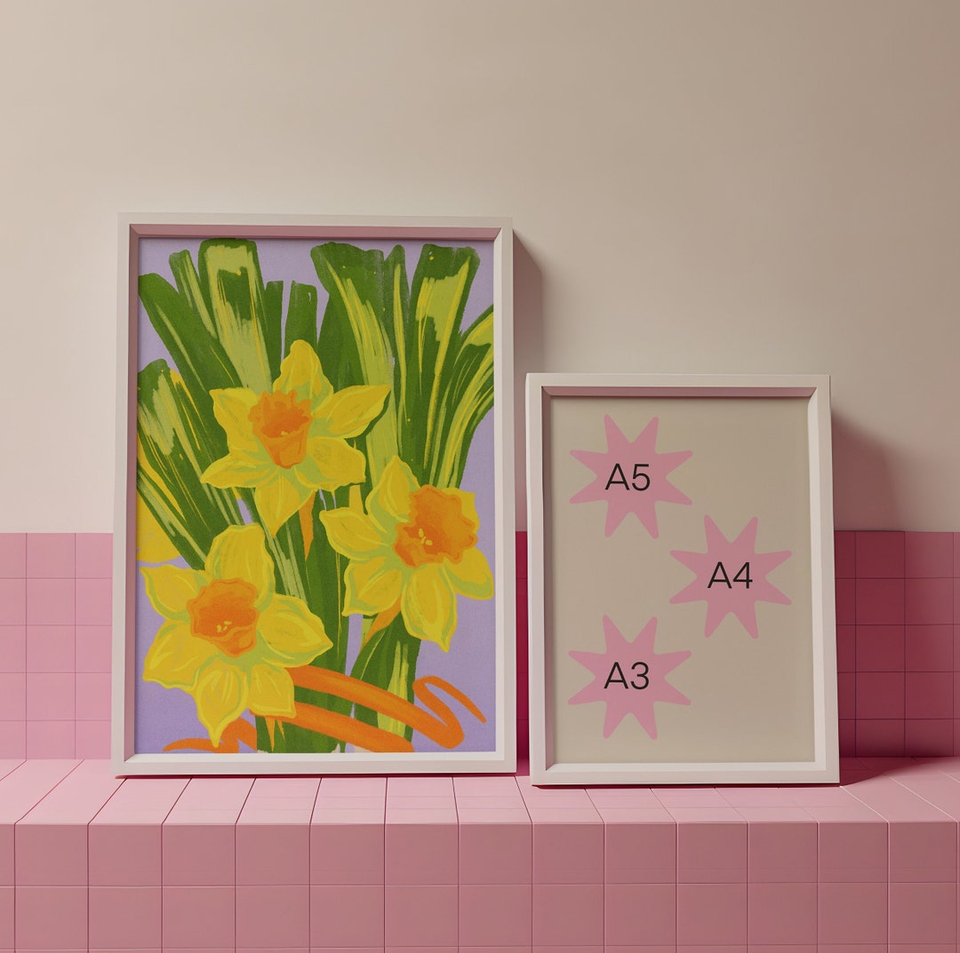 Daffodils Art Print / Gift / Wall Decoration / A3 A4 A5 Print ...