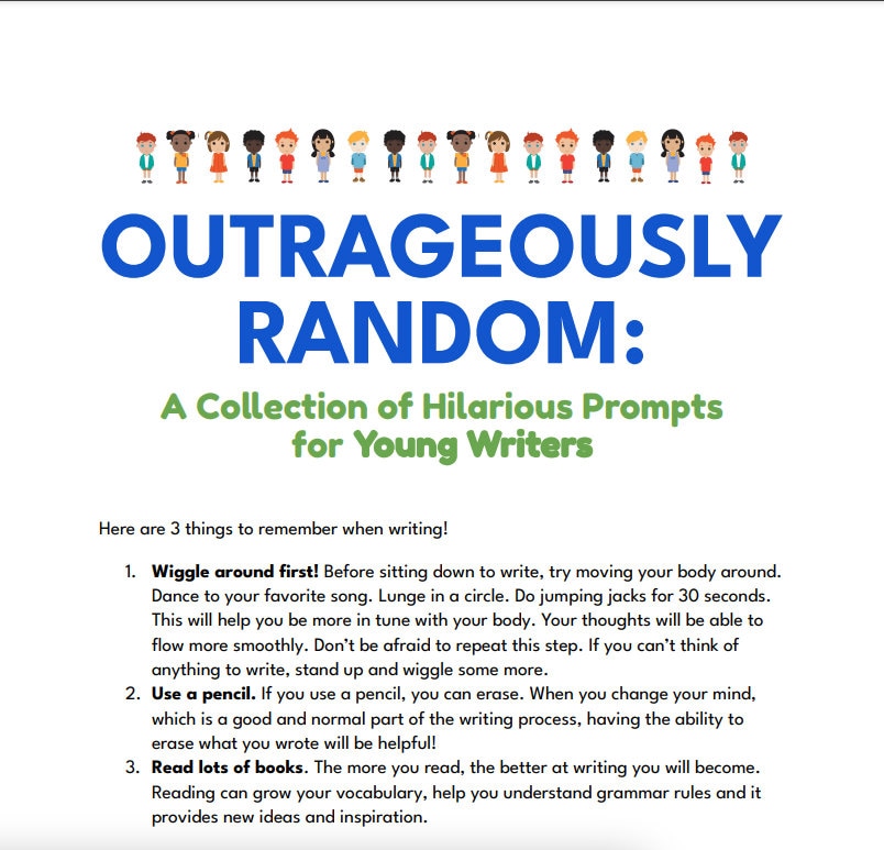 Printable Writing Prompts for Children - Etsy