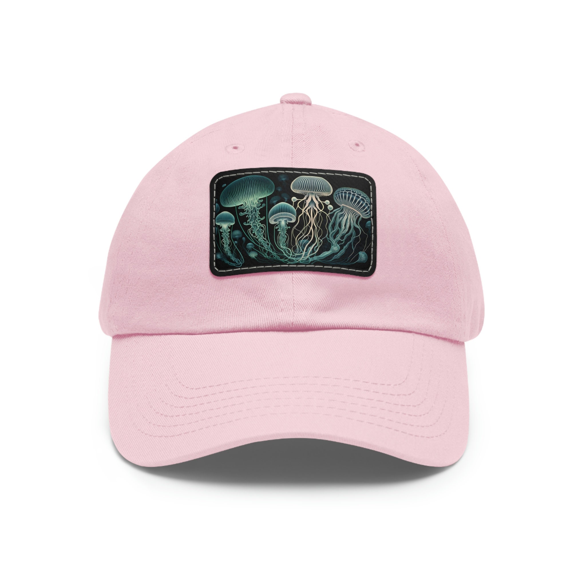 Jellyfish Dad Hat With Leather Patch Aquatic Underwater Bioluminescent ...