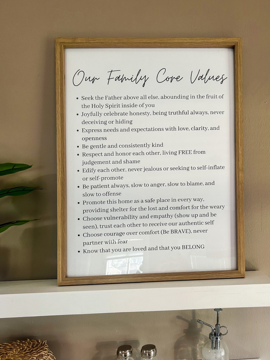 Family Core Values - Etsy