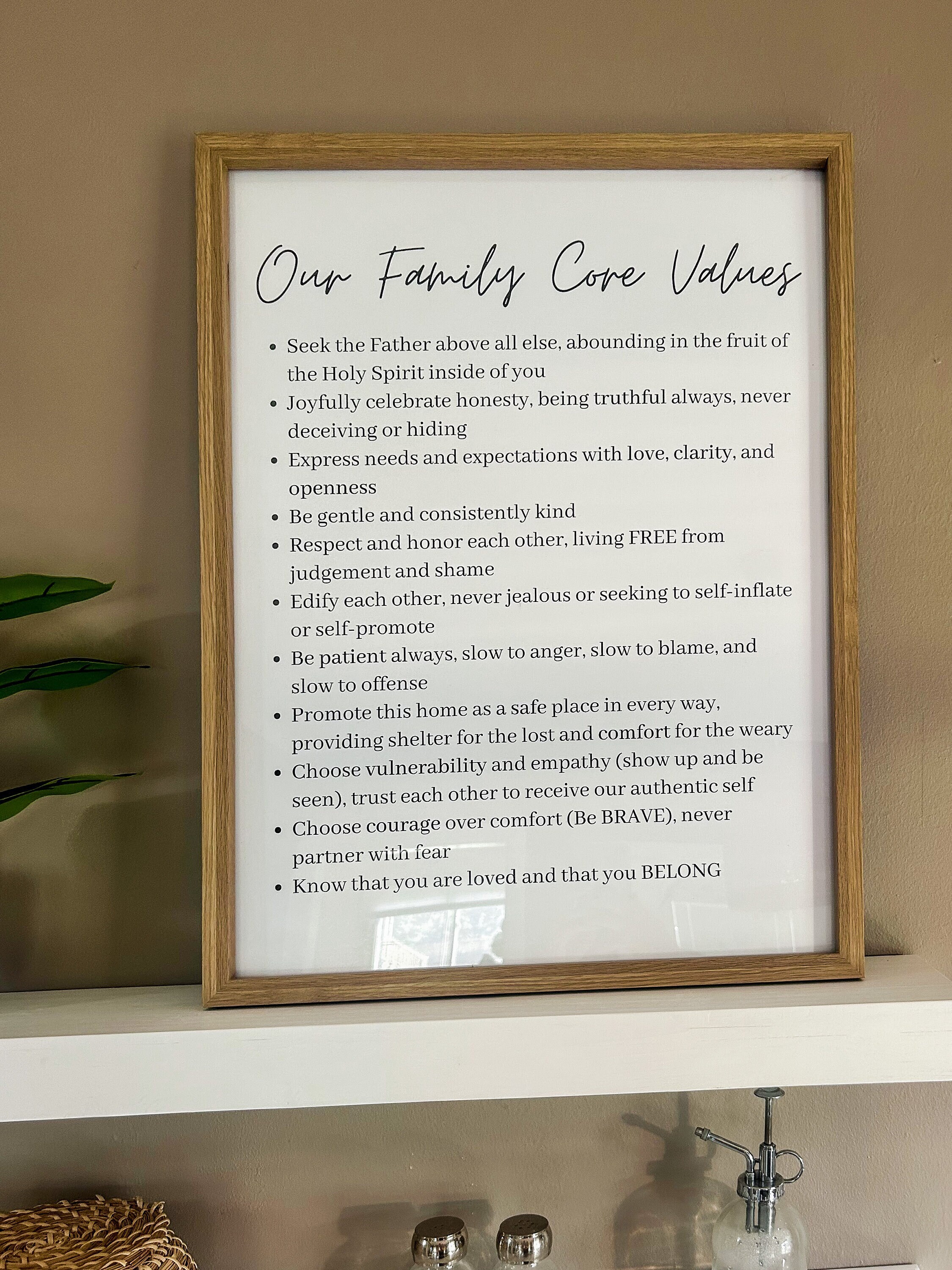 Family Core Values - Etsy