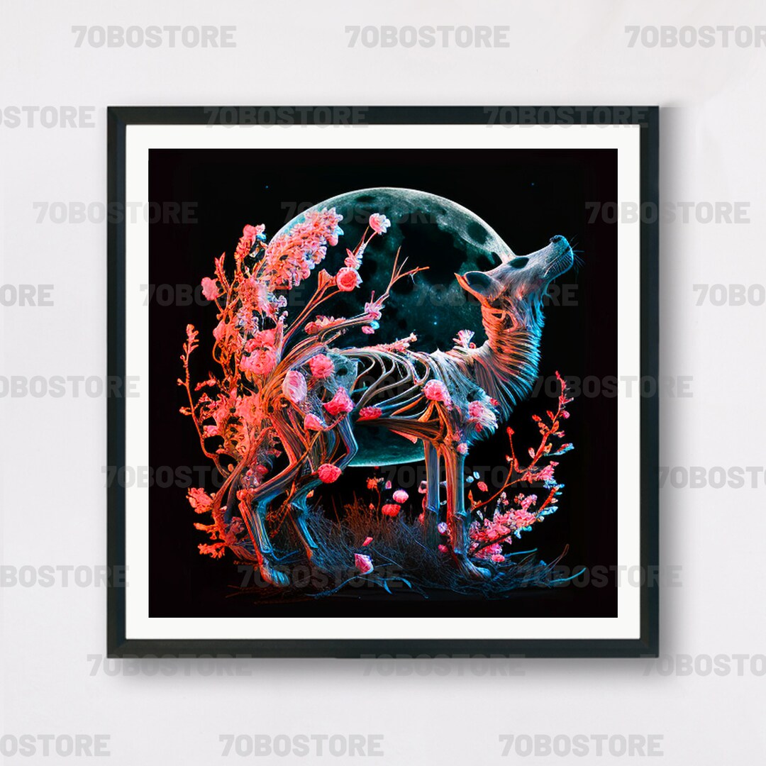 Wolf Last Howl Between Roses Png Jpg File Digital Download - Etsy