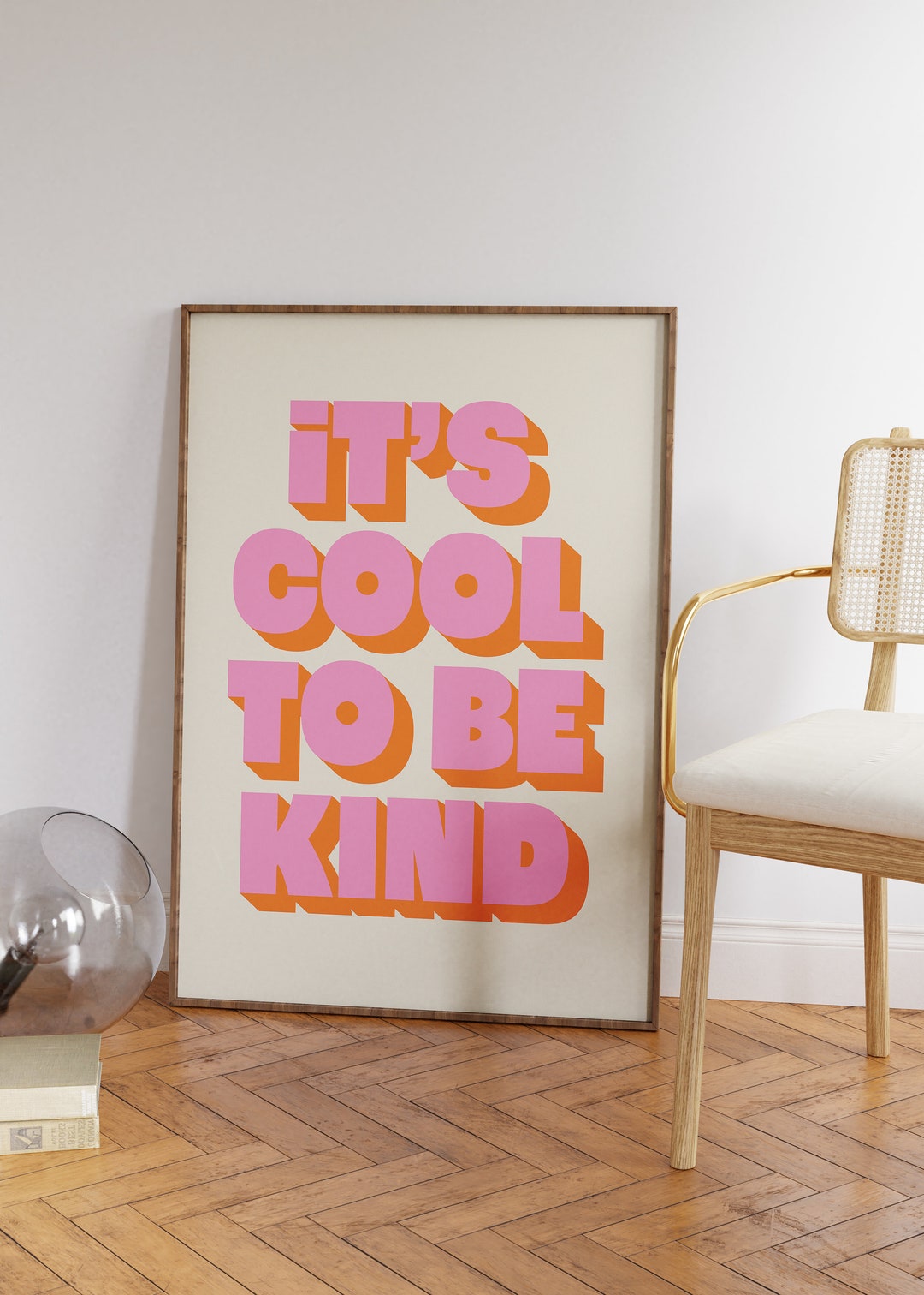 Its Cool to Be Kind, Typography Quote Poster, Aesthetic Poster, Trendy ...