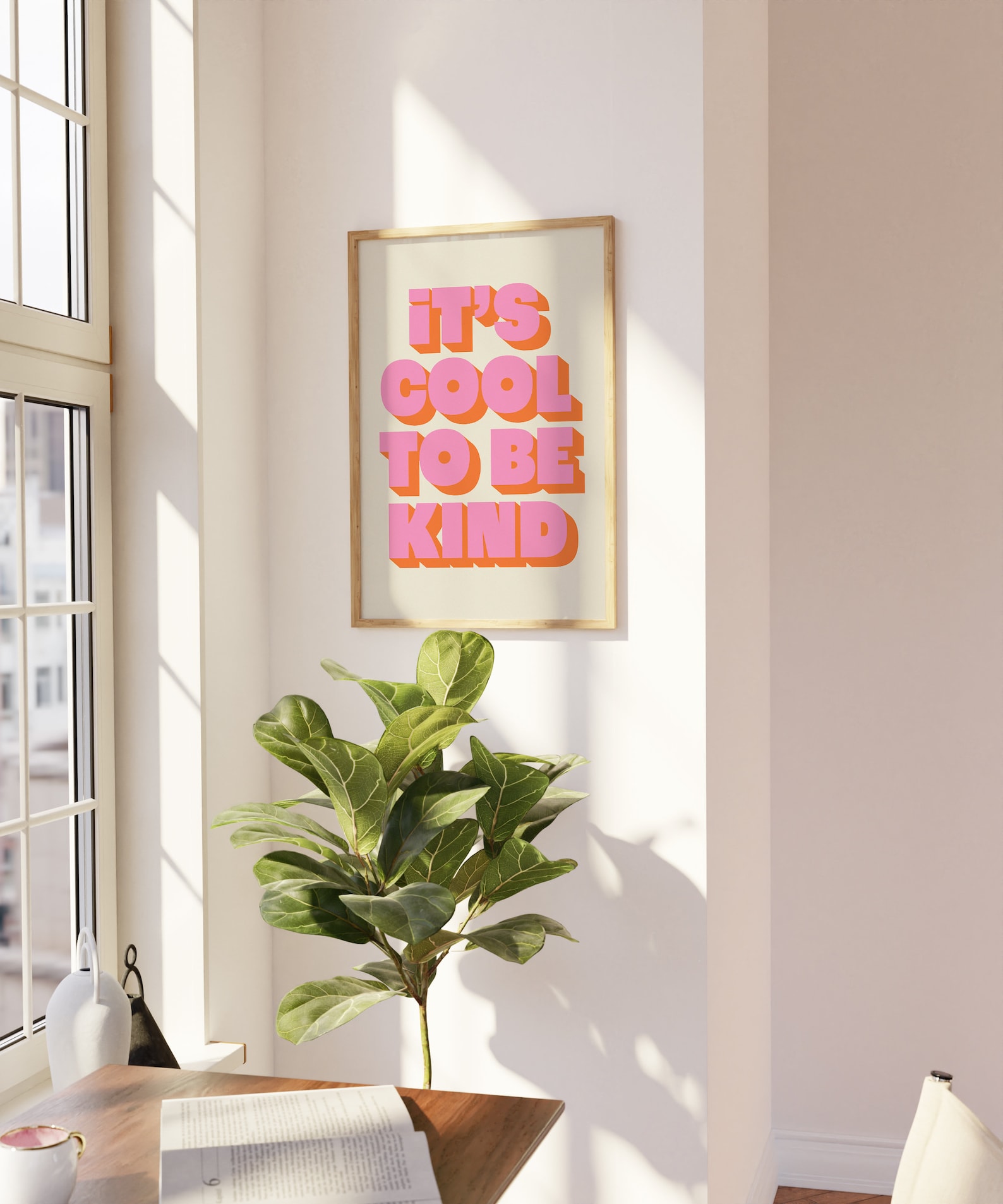 Its Cool to Be Kind, Typography Quote Poster, Aesthetic Poster, Trendy ...