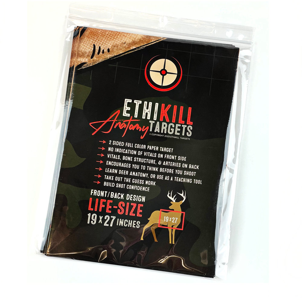 Life Size Deer Vitals Paper Target for Archery & Rifle Hunters by ...