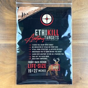 Life Size Deer Vitals Paper Target for Archery & Rifle Hunters by ...