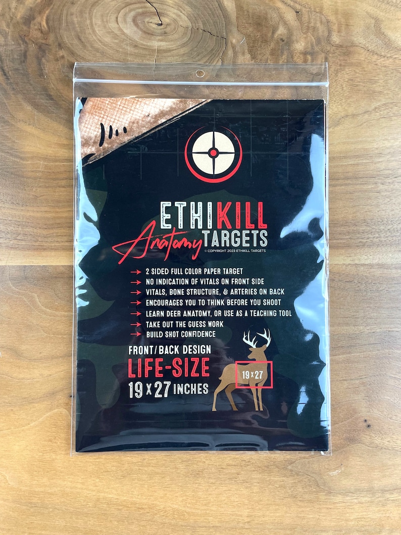 Life Size Deer Vitals Paper Target for Archery & Rifle Hunters by ...