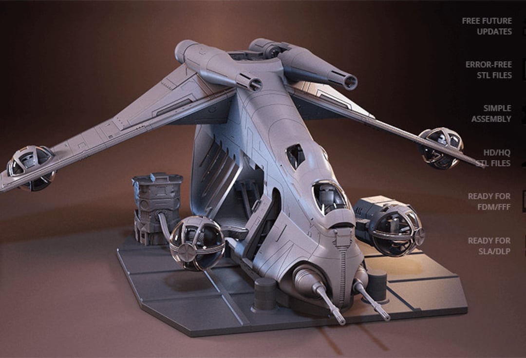 Star Wars Laat/i Gunship 3D STL File Laat/i Gunship Figure - Etsy Australia