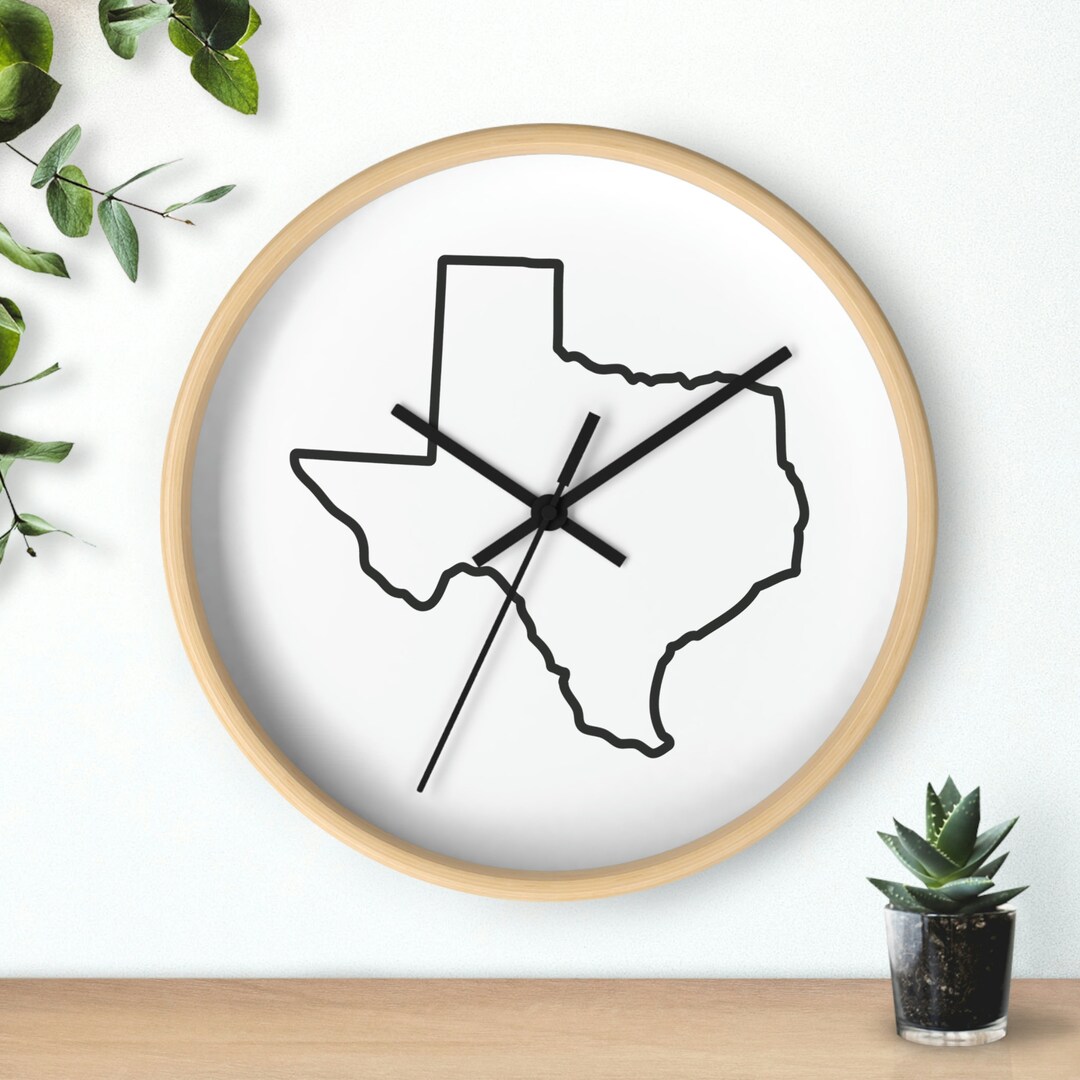 Wall-mounted Texas Clock Battery Powered - Etsy
