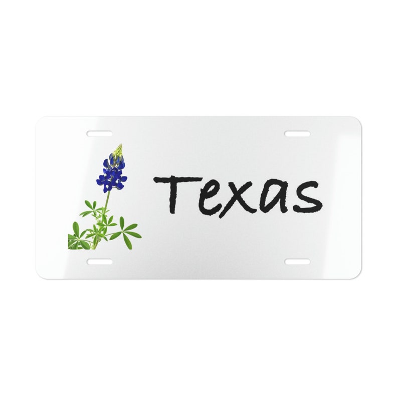 License Vanity Plate Texas Bluebonnet - Etsy