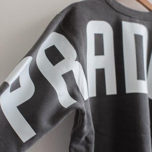 Shoulder to Shoulder Text Oversized Letter Sweatshirt Custom Letters on ...